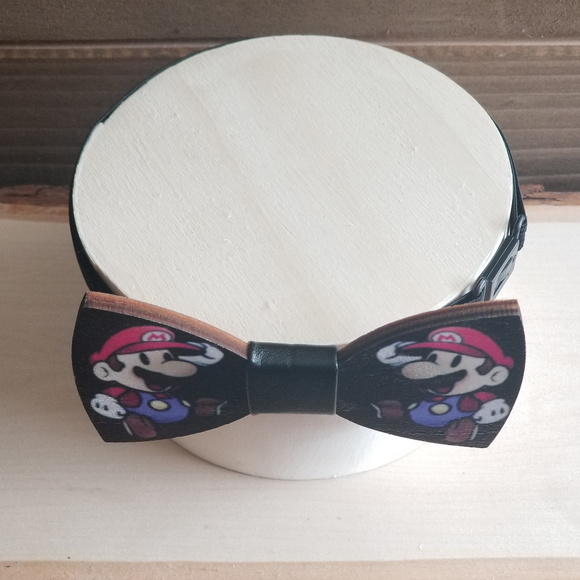 thewoodenbowtie.com | Accessories | Mens Kids Wood Super Mario Bow Tie ...